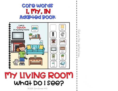 Rooms of My House Set of Six Adapted Book by Core Connect AAC | TPT