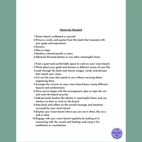 Mindfulness Vision Board Book: A Guide to Intentional Living for Teens