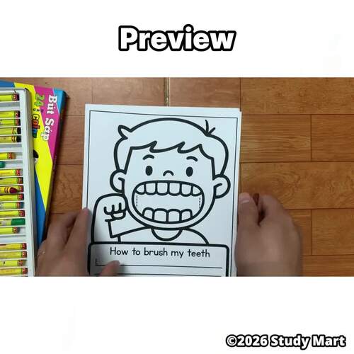 Dental Health Interactive Craft & Writing Activity – Brushing Teeth