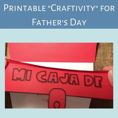 Father's day craft and poetry writing in Spanish - Actividad Día del padre
