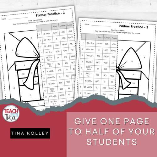 Christmas Math Activities - Partner Color by Codes | TPT