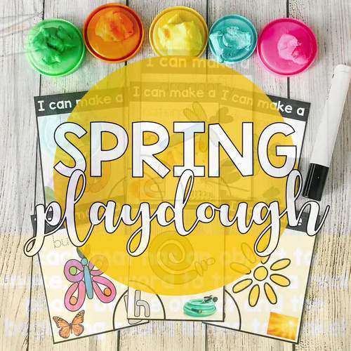 Spring Playdough Center Play Mats by A Teacher and her Cat | TPT