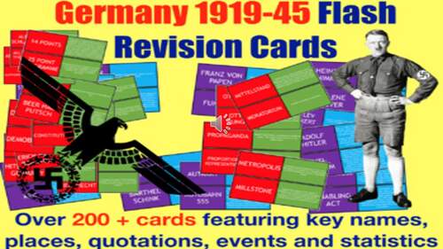 Weimar/Nazi Germany Revision Cards - 200+ cards by Innov8tive History