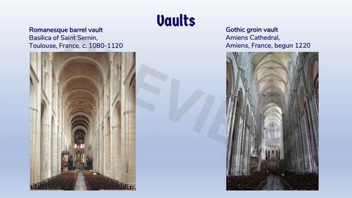 Art History: Compare and Contrast Romanesque and Gothic Architecture