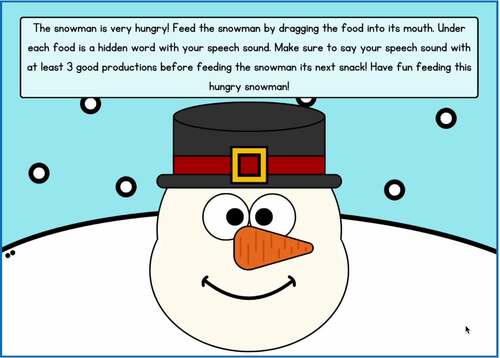 Feed the Snowman Articulation Boom Cards by Gab with Gab | TPT