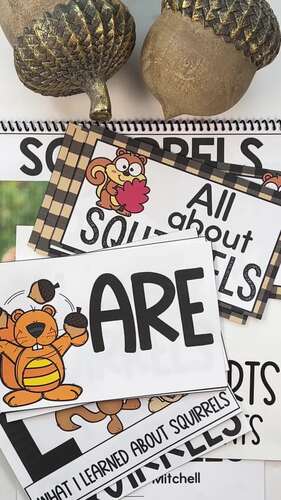 All about Squirrels Fall Nonfiction Writing, Comprehension, Craft, & Report