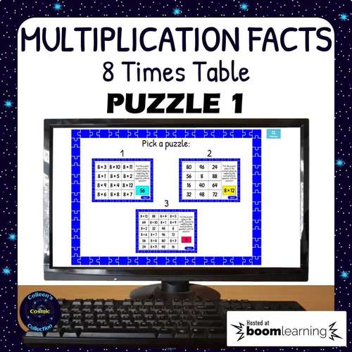 Multiplication Facts for 8 Times Table Practice - Mystery Pictures ...