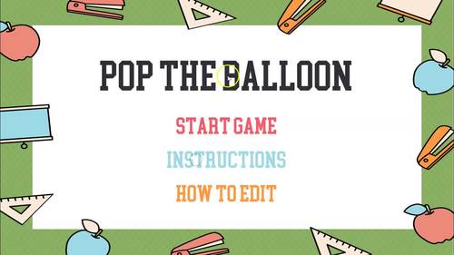 Pop The Balloon by Dream PPT | TPT