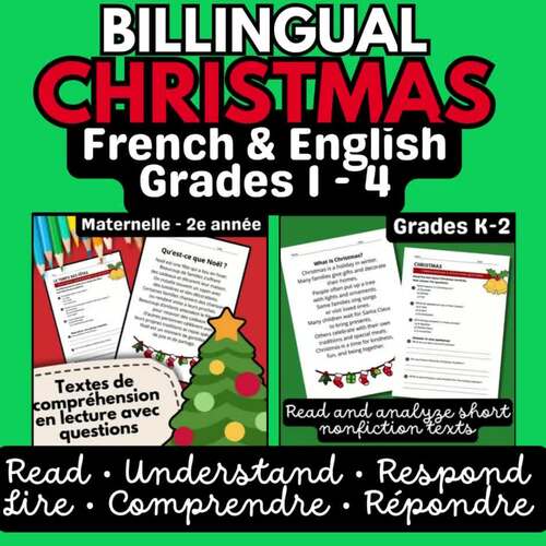 Christmas Reading Passage BUNDLE | French-English Text + Questions ...