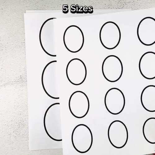 Bold Oval TEMPLATES | 2D Oval Shapes for Tracing, Math & Crafts | TPT