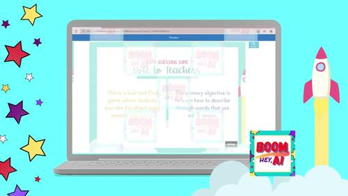 Adjectives for Describing BOOM CARDS GOOGLE SLIDES PRINTABLE Speech Therapy