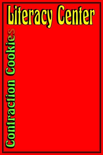 CONTRACTIONS LITERACY CENTER Gingerbread Cookie Theme Grammar Activity ...