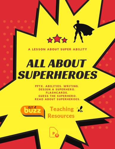 Superheroes. Writing. Reading. PPTx. Ability. Project. Organizers ...