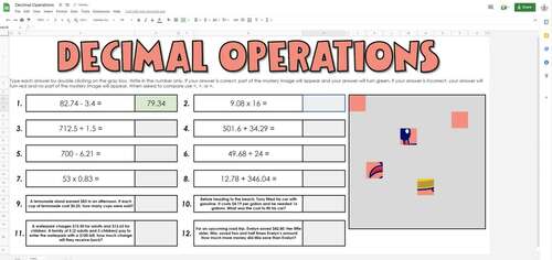 Numbers in Base 10 Digital Mystery Puzzle Pixel Art Bundle | 5.NBT
