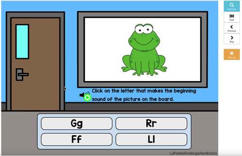 Back to School Beginning Sounds BOOM Cards by La Petite Kindergarten