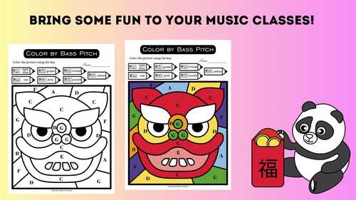 Chinese Lunar New Year 2026 Music Coloring by Code Activities | Color ...