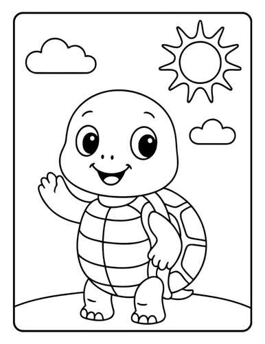 Tiny Turtle Journey | 45 Cute Sea Turtle & Ocean Adventure Coloring Pages