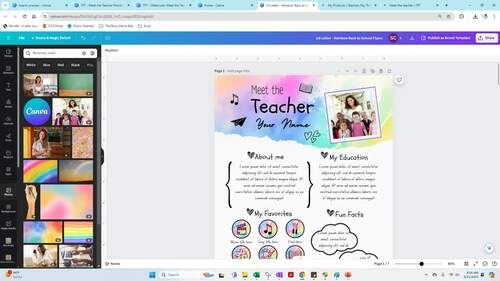 EDITABLE Meet the Teacher Bundle - Rainbow Splash - Student Info ...
