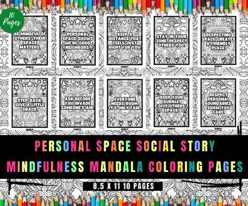 Personal Space Social Story, Mindset Mindfulness Mandala Coloring Pages ...