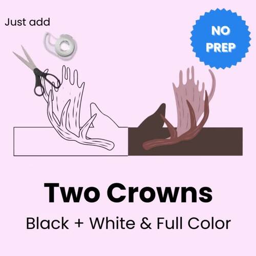 Moose Crown / Mask / Costume / Animal / Headband ** Two Crowns