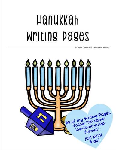 Activities for Hanukkah by Blue Heart Writing | TPT