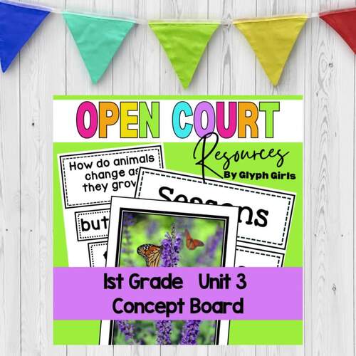 Open Court Reading 1st Grade Unit 3 Concept Board Resources by Glyph Girls