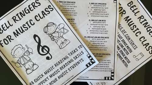 Bell Ringers for Music Class by The Music Teacher Store | TPT