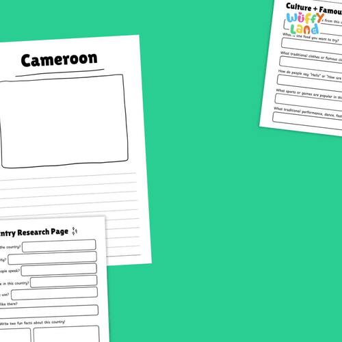 Cameroon Country Research Project Poster Writing Activity - Geography ...