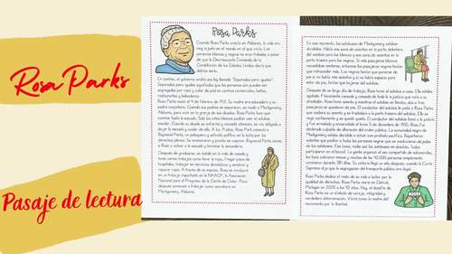 Rosa Parks Spanish Reading Comprehension Biography and Activities