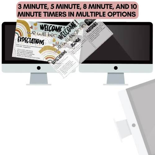 Boho Rainbow Powerpoint Timer Slides | TPT