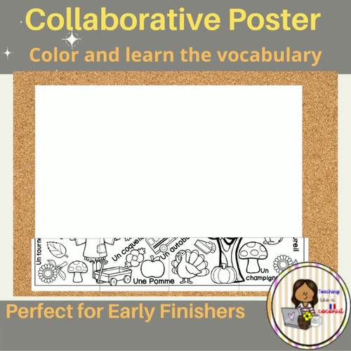 French Fall Vocabulary : L'automne | Collaborative Poster | Vocabulary ...