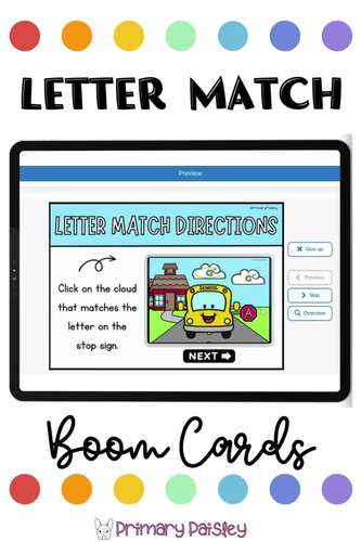 Letter Match Boom™ Cards | Digital Resources by Primary Paisley | TPT