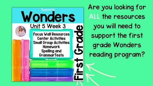 Wonders First Grade Reading Unit 5 Week 3 | Centers and Small Group ...