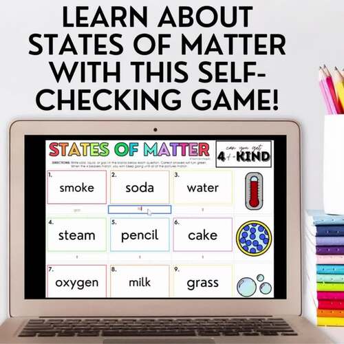Solid Liquid Gas Sort Activity - States of Matter Science Game and ...