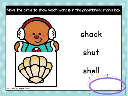 Gingerbread Digraphs for Google Slides™ by A Sunny Day in First Grade