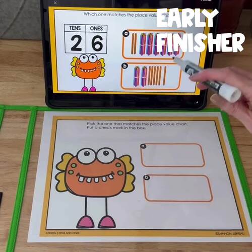Counting Tens and Ones Place Value First Grade Practice Count Popsicle ...