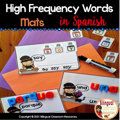 Editable High Frequency Words in Spanish | Palabras de uso frecuente