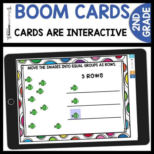 Arrays and Equal Groups using Boom Cards | TPT