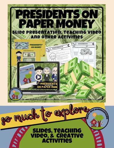 Presidents on Paper Money by Happy Hive Homeschooling | TPT