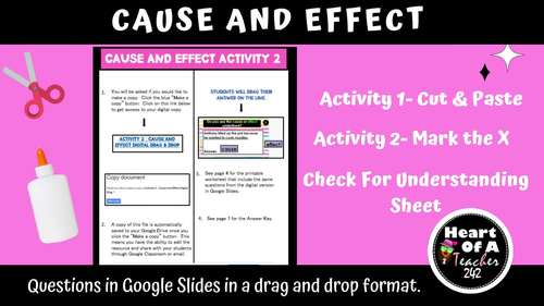 Cause & Effect Activities -Cause & Effect Teacher Slides With Self ...