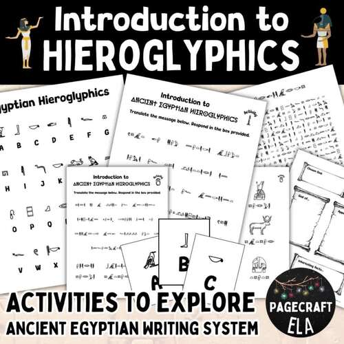 Introduction to Ancient Egyptian Hieroglyphics | Activities & Scavenger ...