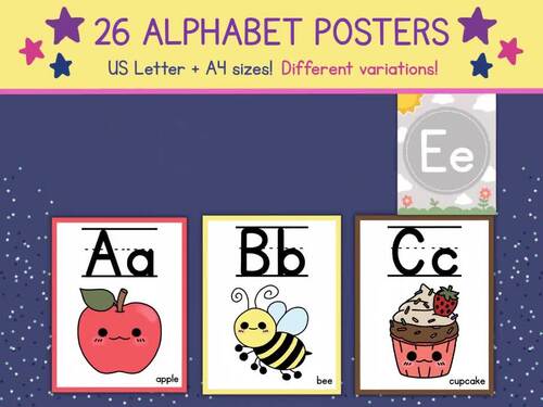 Classroom Decor Alphabet Posters | Homeschool Learning | PreK Classroom ...