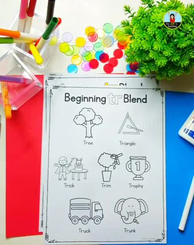 Beginning TR Blend Worksheet by The Joy in Teaching | TPT