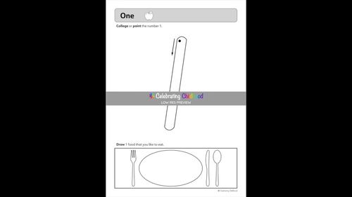 Number Formation Collage and Painting Booklet - NSW Foundation Font