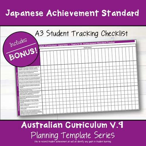 V9 Australian Curriculum Japanese ACHIEVEMENT STANDARD CHECKLIST ...