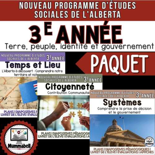 FRENCH BUNDLE - Grade 3 NEW Alberta Social Studies Curriculum (2025 ...