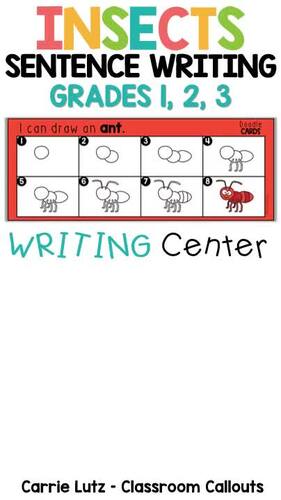 Directed Drawing and Writing 1st Grade with Bugs / Insects | TPT