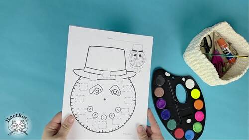 Winter | Snowman | Analog Clock | Cut and Paste Craft | Telling Time