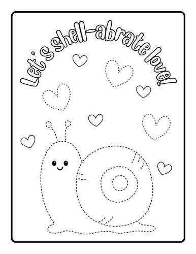 Valentine’s Day Coloring Pages, Heart Crafts, Trace and Color Sheets