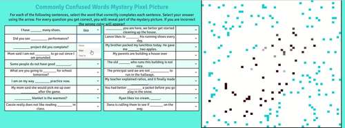 Commonly Confused Words Digital Mystery Pixel Picture by Edit or Regret It